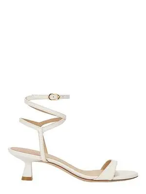 STUART WEITZMAN Nudist Wrap 50 Sandal - Cream Smooth Calf