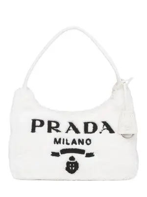 Prada Re-edition 2000 Terry Mini Bag - White/black