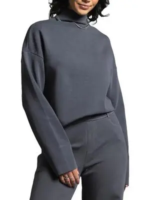 WEEKEND LOS ANGELES Genevieve Turtleneck Sweatshirt - Ebony