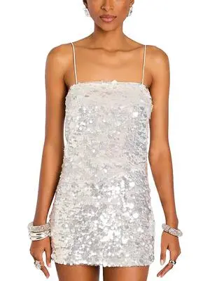 Retrofete Eleanora Sequin Mini Dress - Silver