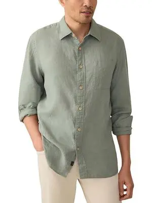 Faherty Brand Laguna Linen Shirt - Fairfield Dobby