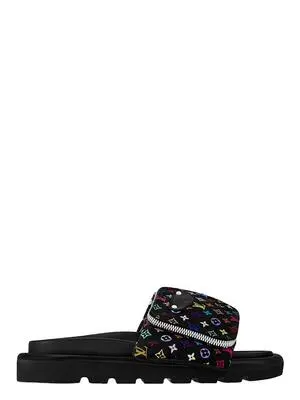 LOUIS VUITTON Pool Pillow Flat Comfort Mule - Black/multicolored