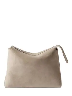 Khaite Lina Suede Pouch - Neutrals