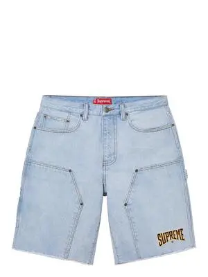 Supreme Cutoff Double Knee Denim Painter Short - Blue