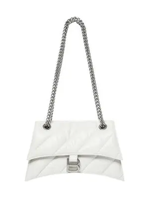 Balenciaga Small Crush Chain Bag - White