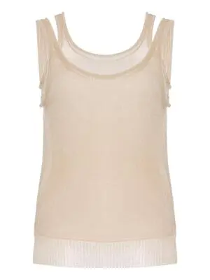 AISLING CAMPS Film Layered Knit Tank Top - Neutral