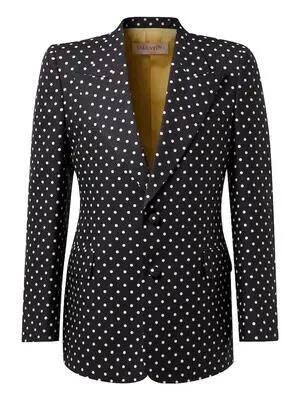 Valentino Garavani Polka-dot Silk Blazer - Black
