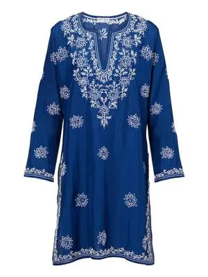 JULIET DUNN Juliet Dunn Embroidered Silk Tunic
