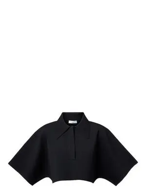 Alaïa Cropped Polo Shirt - Black