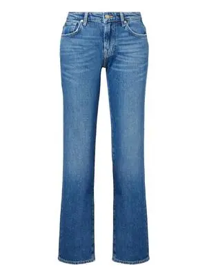 7 For All Mankind Calie Mid-rise Straight Leg Jeans - Blue
