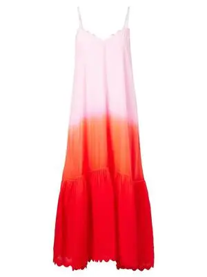 JULIET DUNN Ombré Silk Midi Dress - Pink