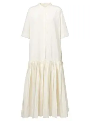 JIL SANDER Cotton Poplin Maxi Dress - White