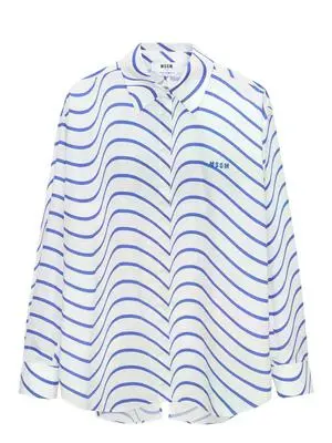MSGM Printed Shirt - Blue
