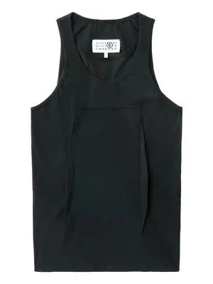 MAISON MARGIELA Asymmetrical-panel Tank Top - Black