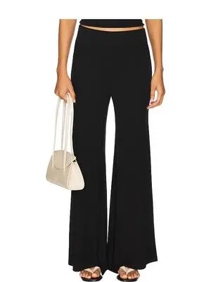 Enza Costa Silk Knit Bias Pant - Black