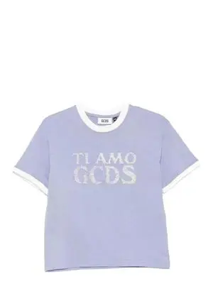 Gcds GCDS 'Ti Amo' Glittered T-Shirt Purple
