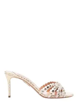 AQUAZZURA 75mm Tequila Sandals - Gold