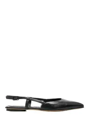 POMME D´OR Leather Ballet Flats - Black