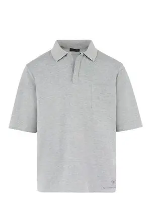 GIUSEPPE ZANOTTI Lr-63 Cotton Polo Shirt Grey
