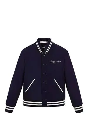 SPORTY & RICH Carlyle Varsity Jacket - Blue