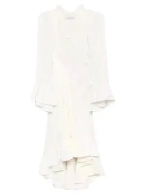 LANVIN Long Ruffled Dress - White