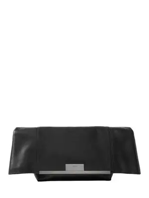 Max Mara Leather Clutch - Black