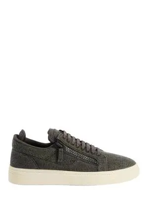 GIUSEPPE ZANOTTI Double-zip Low-top Sneakers - Black