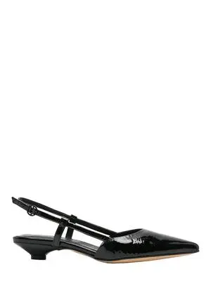 POMME D´OR Leather Ballet Flats - Black