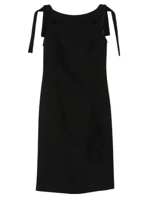 N°21 Bow-detail Midi Dress - Black