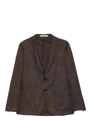 Tagliatore Mélange-effect Blazer - Brown
