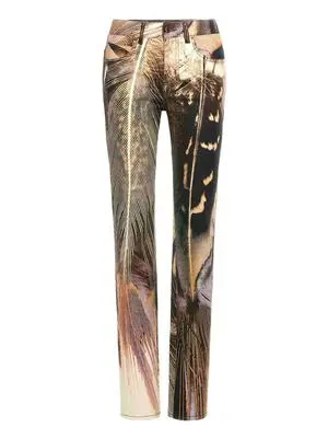 ROBERTO CAVALLI Feather-Print Roberto Cavalli Trousers