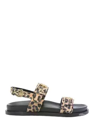 Agl Cristina Leopard Print Sandals - Black