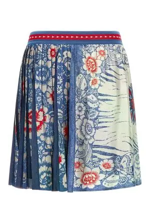 Roberto Cavalli Printed Mini Skirt - Blue