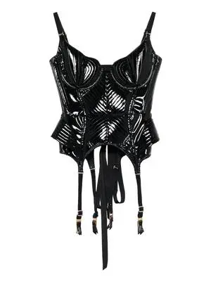 MARIA LUCIA HOHAN Zephy Corset Top - Black