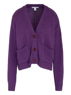 Autumn Cashmere Cotton Cardigan - Purple