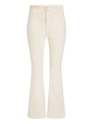 Veronica Beard Beverly High-rise Flare Jeans - Ecru
