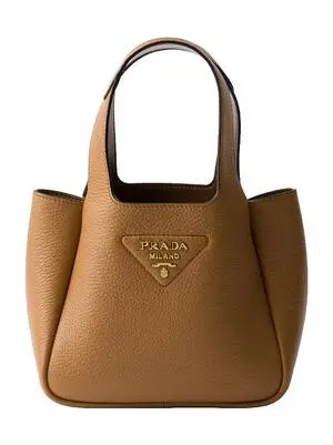 Prada Mini Leather Handbag - Brown