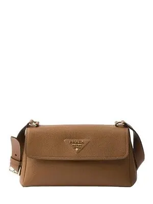 Prada Small Leather Shoulder Bag Brown
