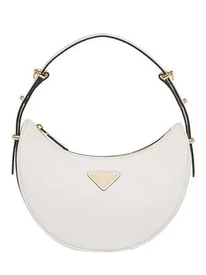 Prada Arque Small Leather Shoulder Bag White