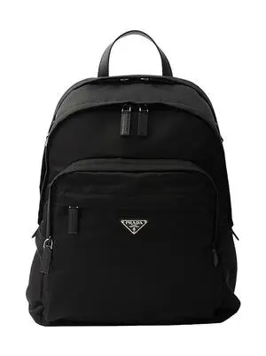 Prada Re-nylon And Saffiano Leather Backpack - Black