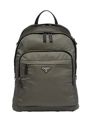 Prada Re-nylon And Saffiano Leather Backpack - Green