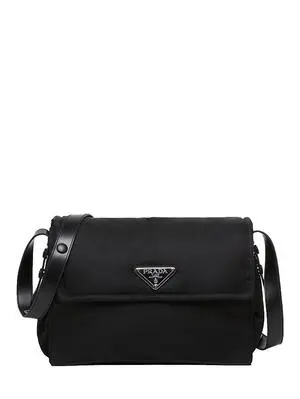 Prada Traveller Medium Padded Re-nylon Bag - Black
