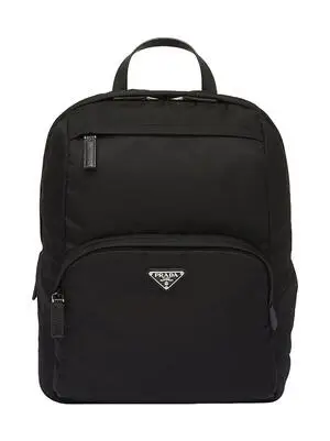 Prada Re-nylon And Saffiano Leather Backpack - Black