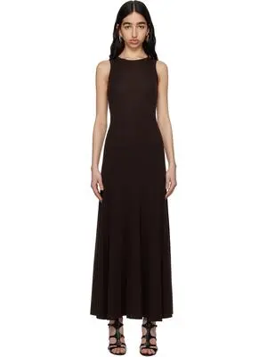 Alexander McQueen Sleeveless Maxi Dress - 2123 Brown