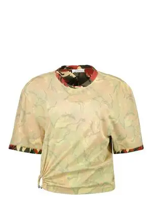 Rabanne Camouflage-print T-shirt - Neutrals