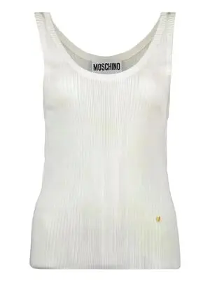 Moschino Ribbed Tank Top - White