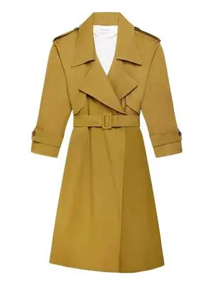 Another Tomorrow Belted Trench Coat - Neutrals