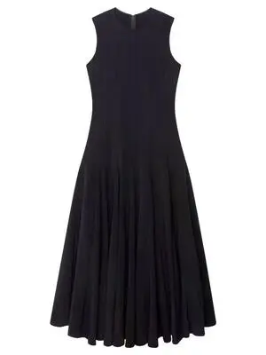 Another Tomorrow Panelled Flared Dress - Black