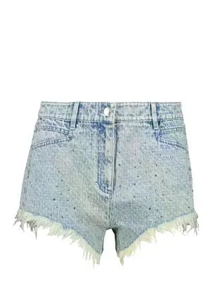 IRO PARIS Distressed Denim Shorts - Blue