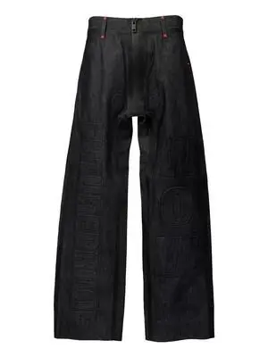 WALTER VAN BEIRENDONCK Logo-print Jeans - Blue
